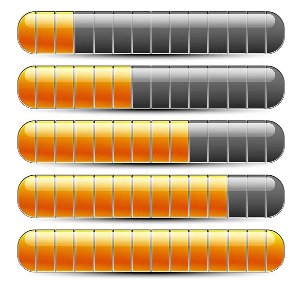 Progress Bar Steps Phases Level Indicator Yardstick Meter Rank Grade ...