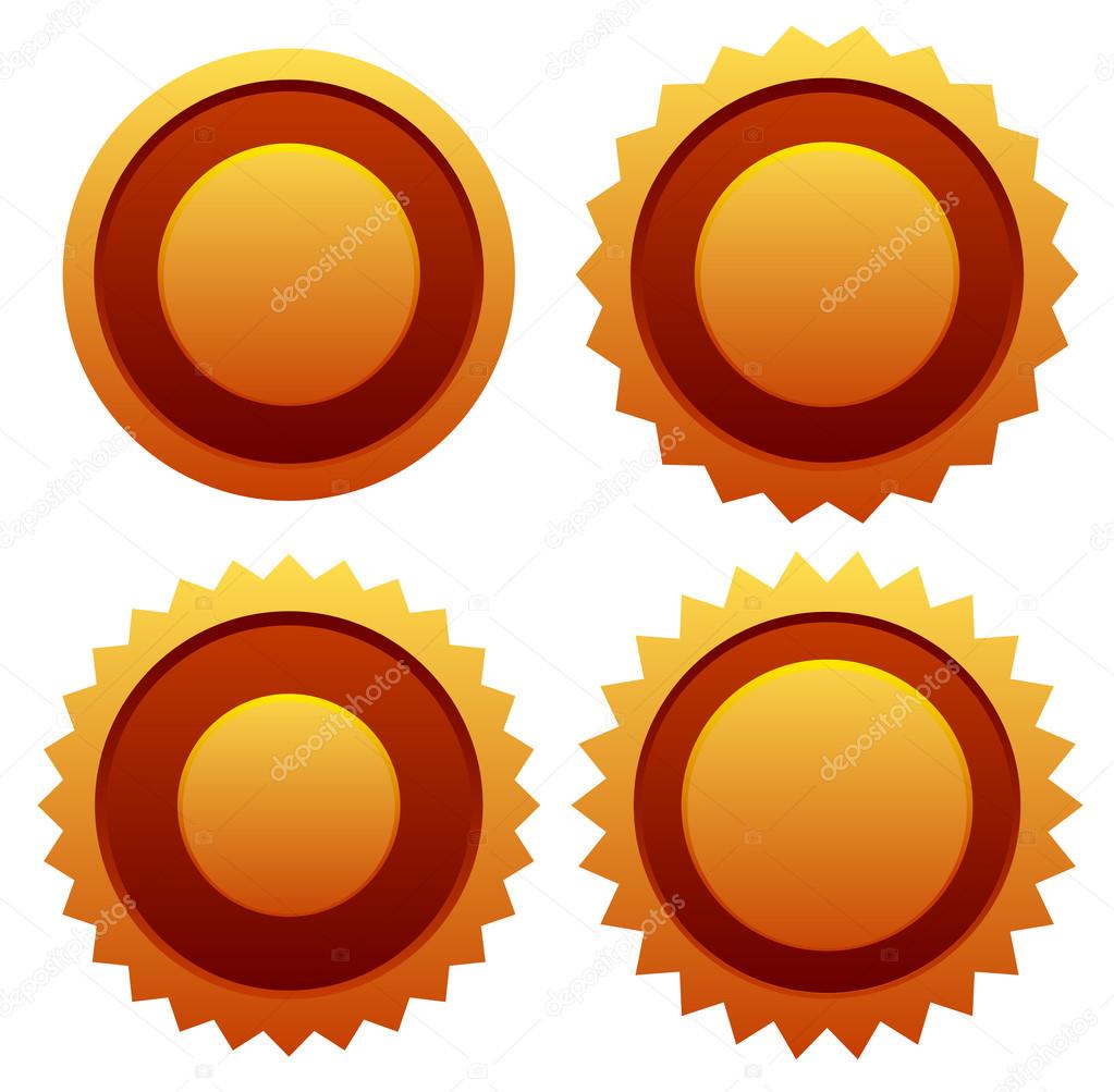 Golden badges. ward, medal icons Stock Vector by ©vectorguy 68110439