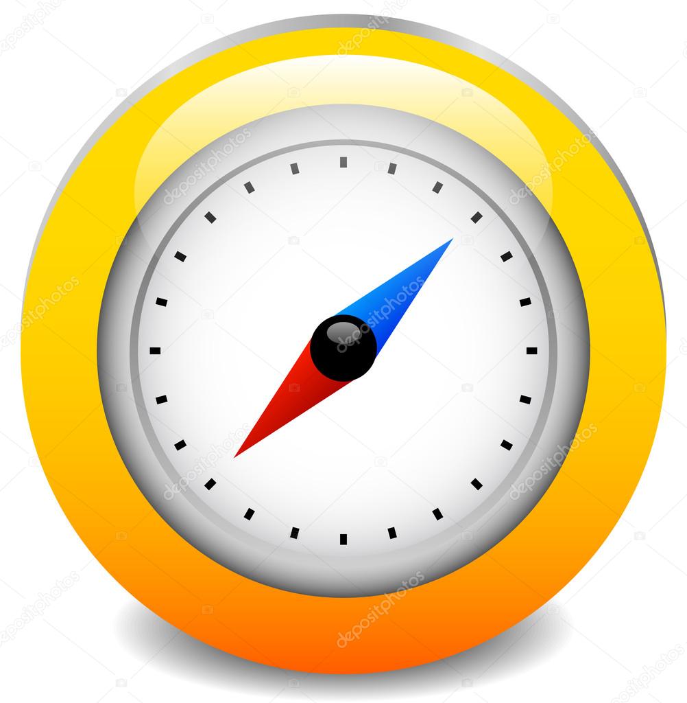 Orange Compass Icon Stock Vector Image By ©vectorguy 68110441