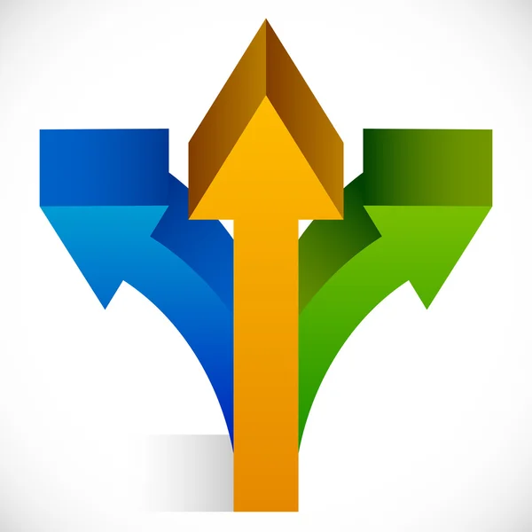 Arrow 3 directions Vector Art Stock Images | Depositphotos