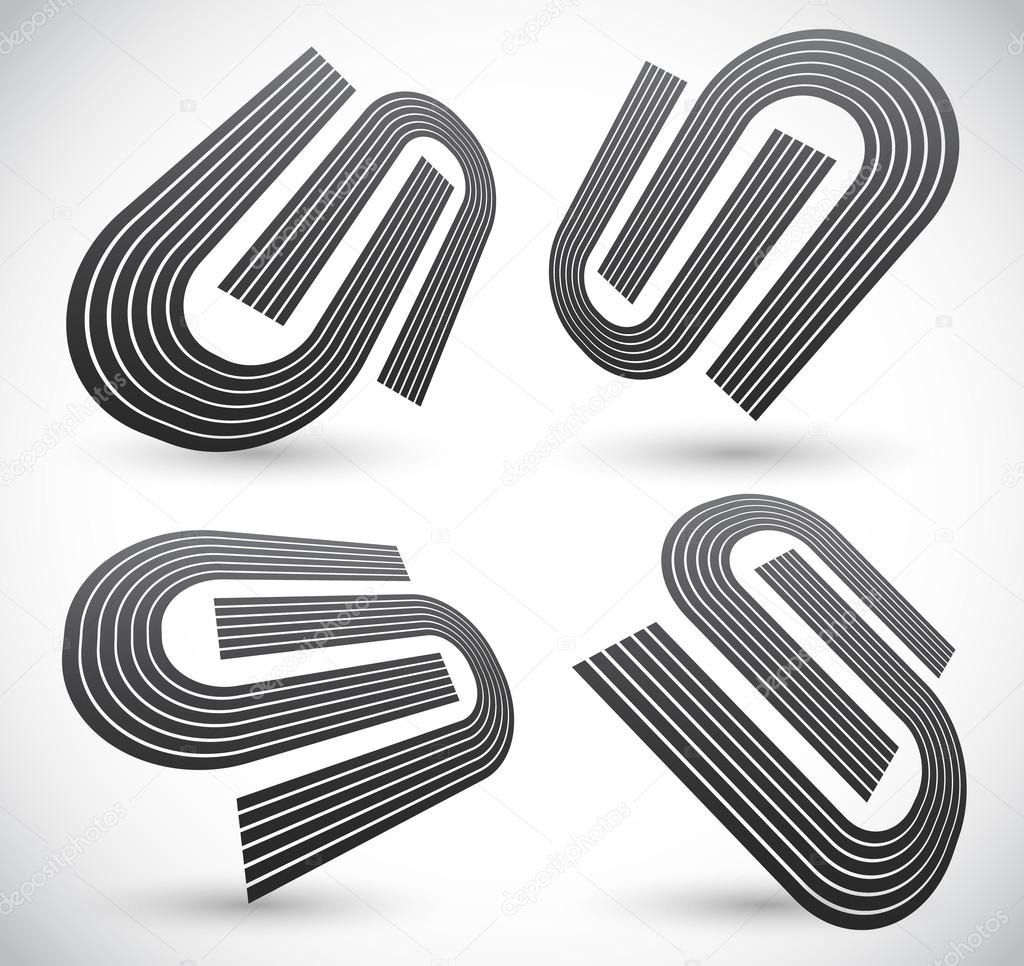 Set of "U" shapes symbols Stock Vector Image by ©vectorguy #68174121