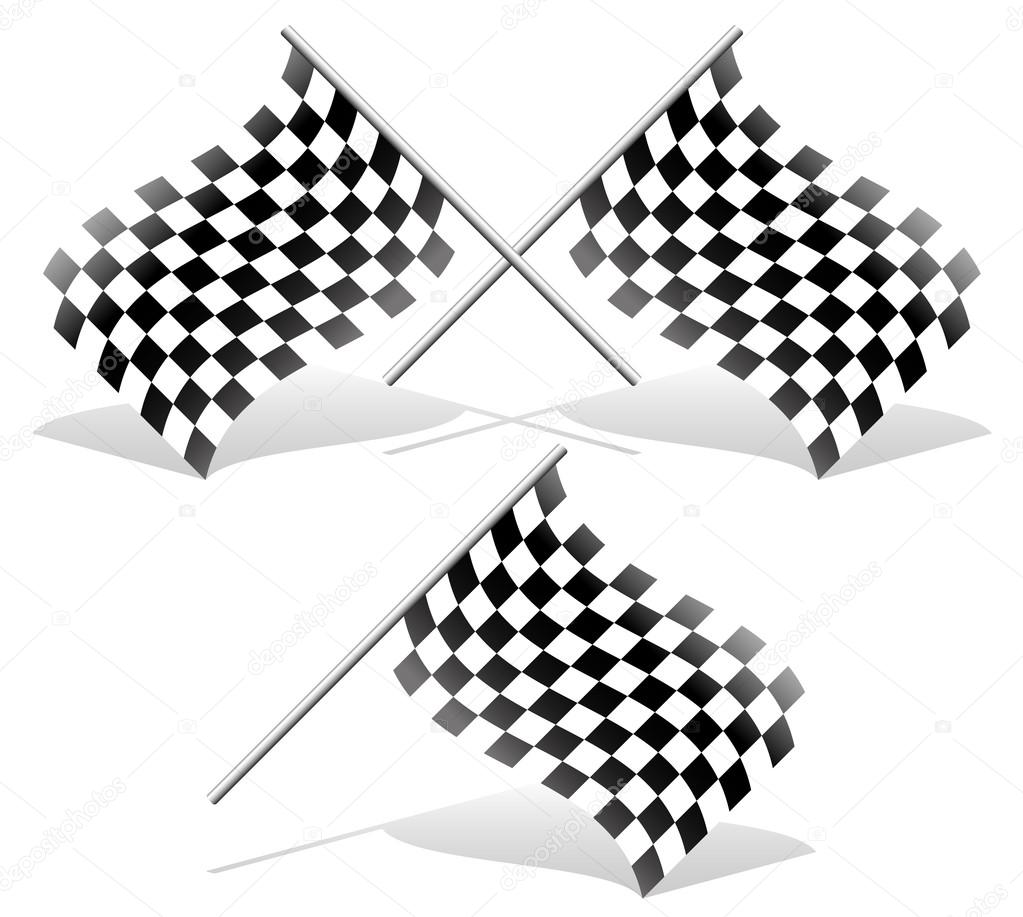 Checkered and single racing flags Stock Vector Image by ©vectorguy ...