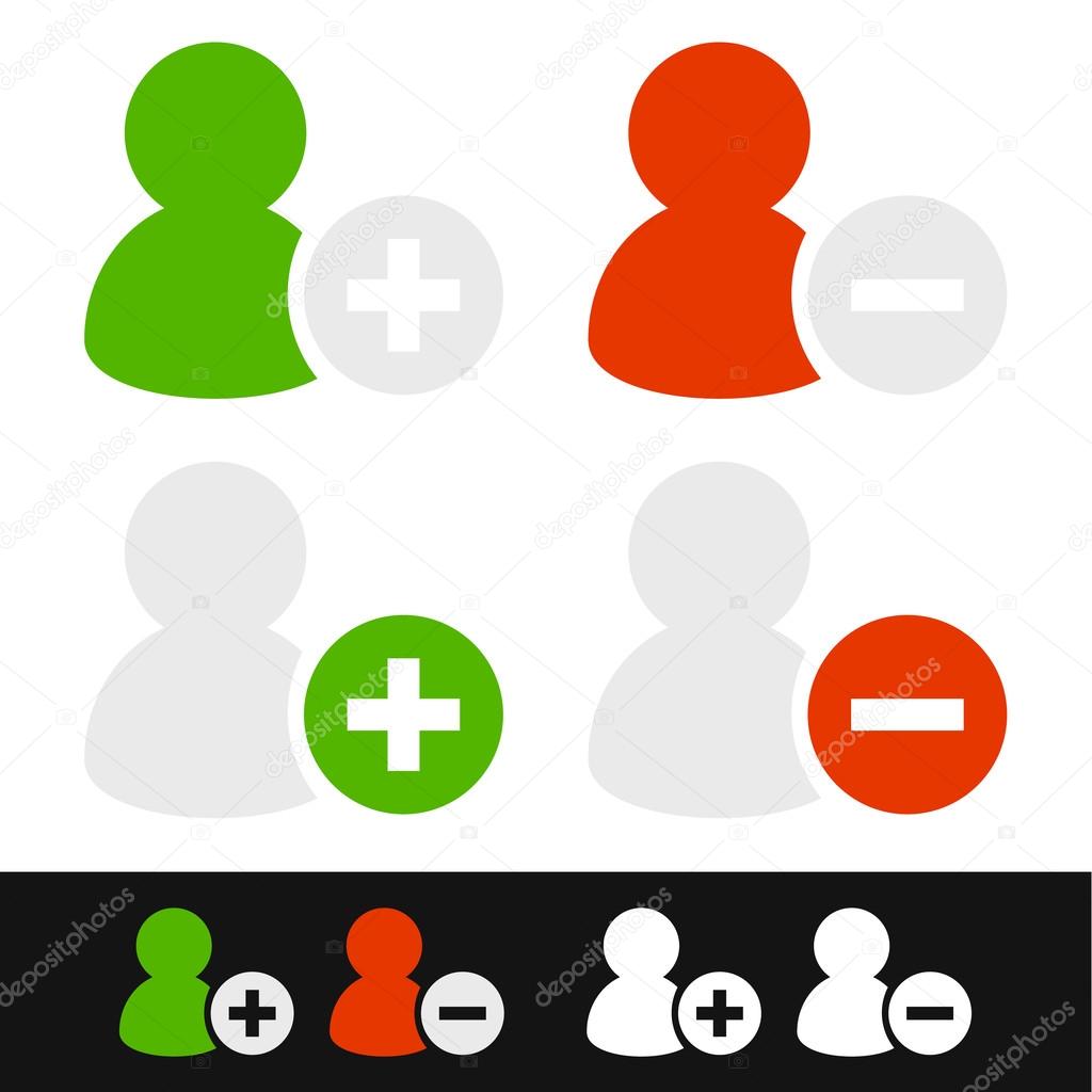 Add, remove user icons Stock Vector by ©vectorguy 68190369