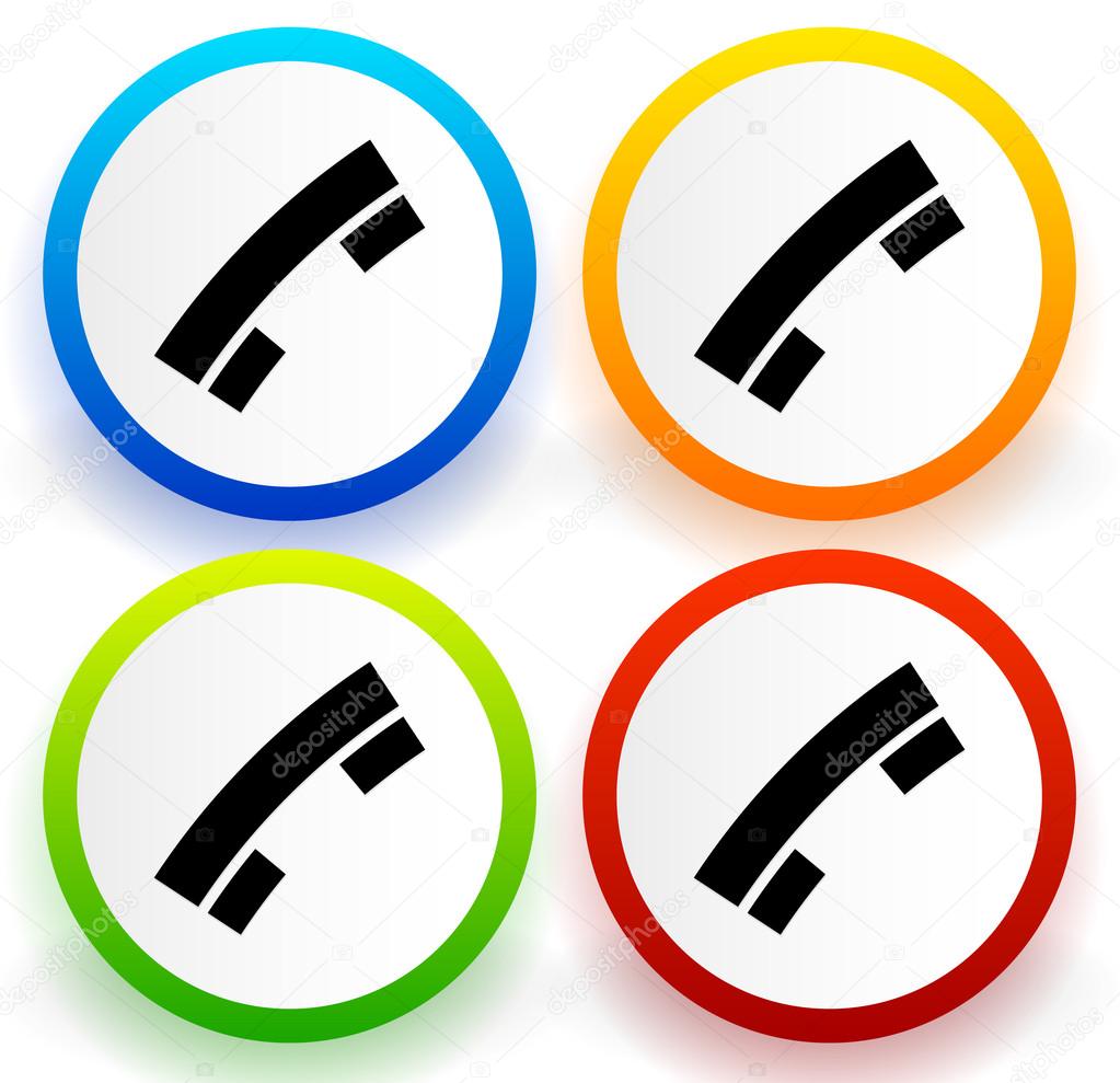 Buttons with telephone symbols Stock Vector Image by ©vectorguy #68190395