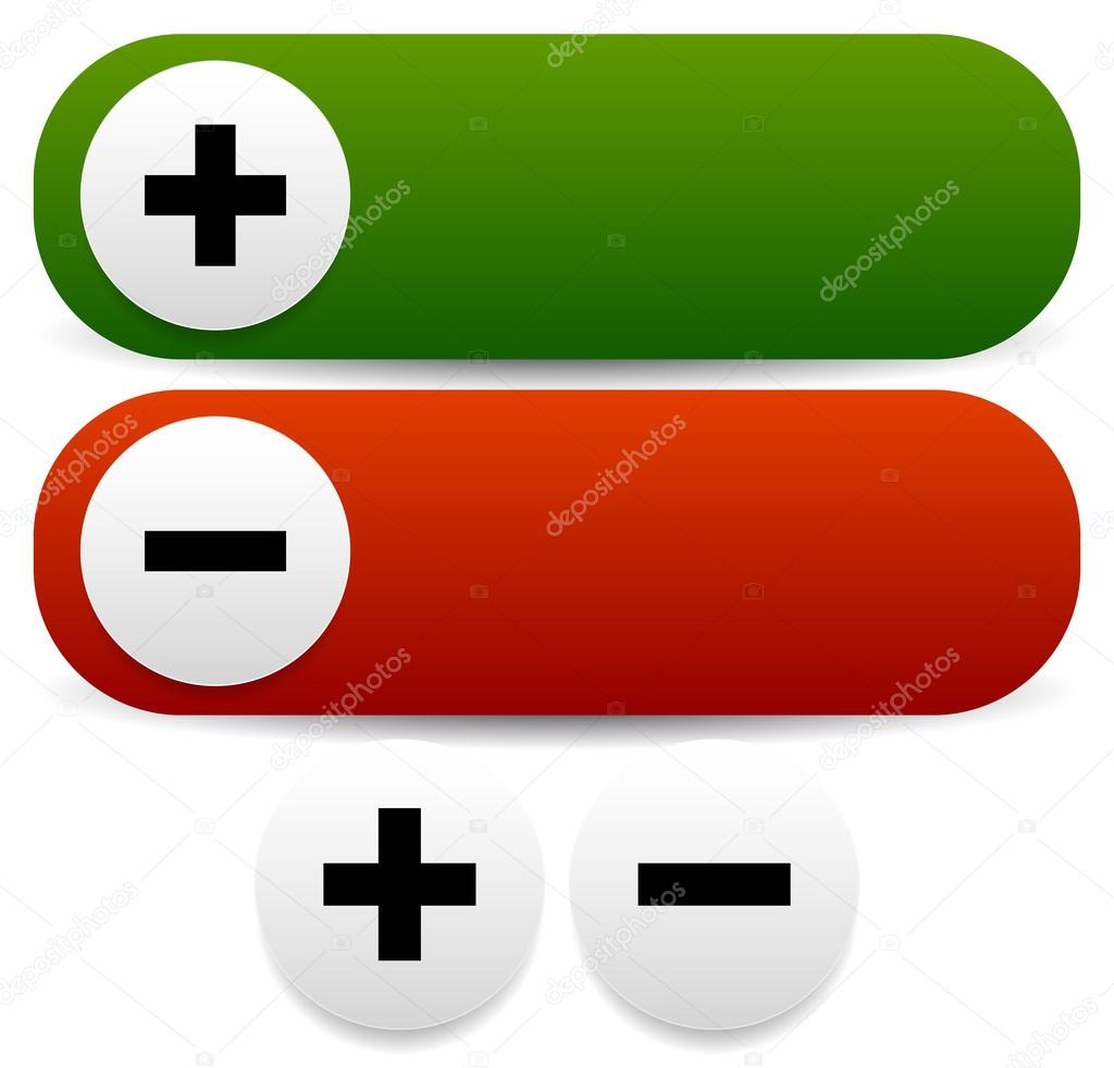Plus and minus buttons. Stock Vector Image by ©vectorguy #68190511