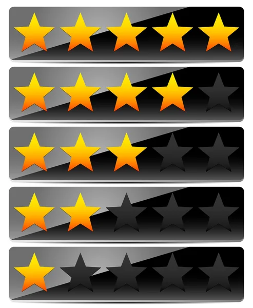 Star rating panels set — Stock Vector © vectorguy #127114530