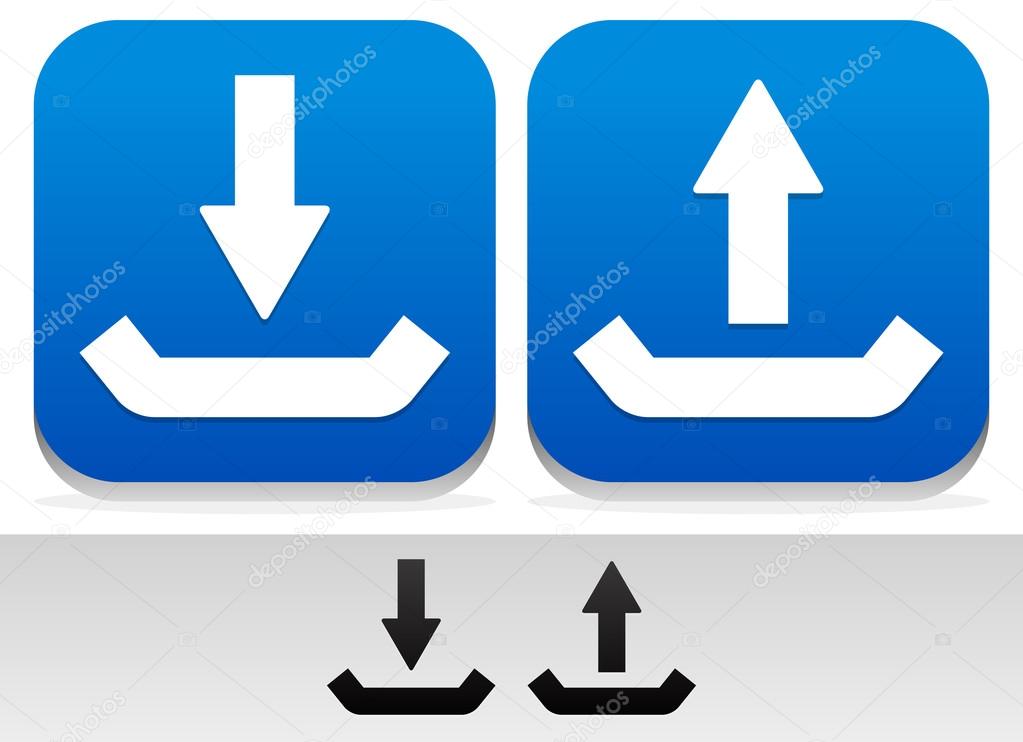 Upload, Download Buttons and Symbols Stock Vector Image by ©vectorguy ...
