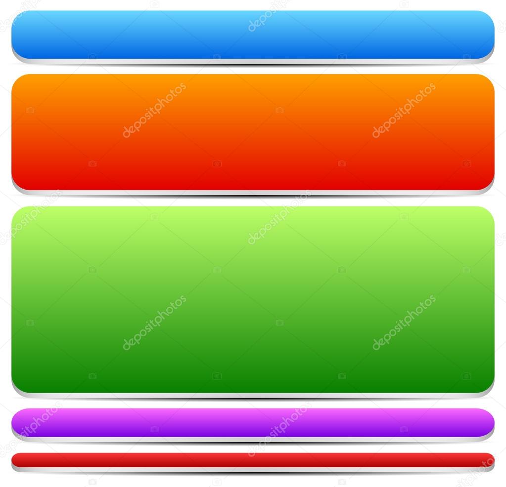 Different Buttons, Banner Shapes ⬇ Vector Image by © vectorguy | Vector ...