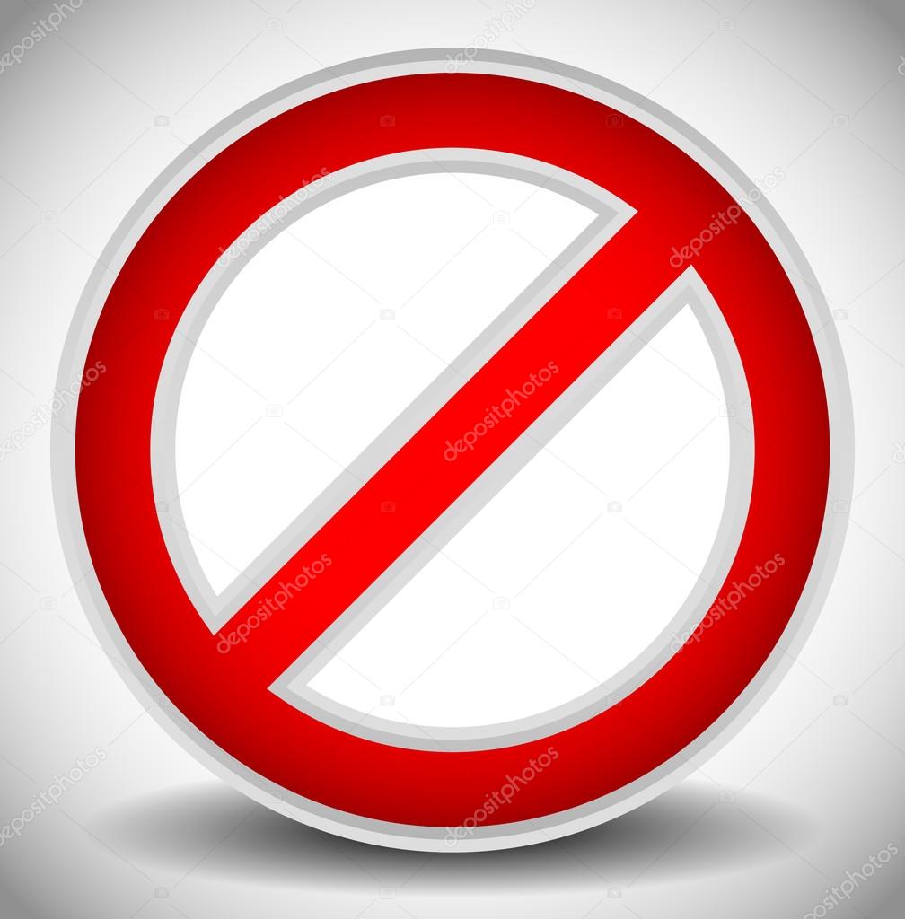 Red prohibition, restriction - No entry sign. Vector Illustration ...