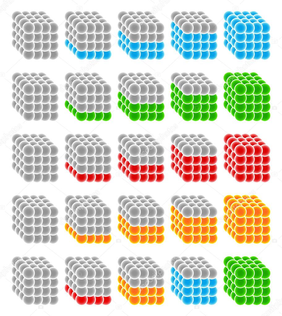 Level icons | Progress or level indicators icons — Stock Vector ...
