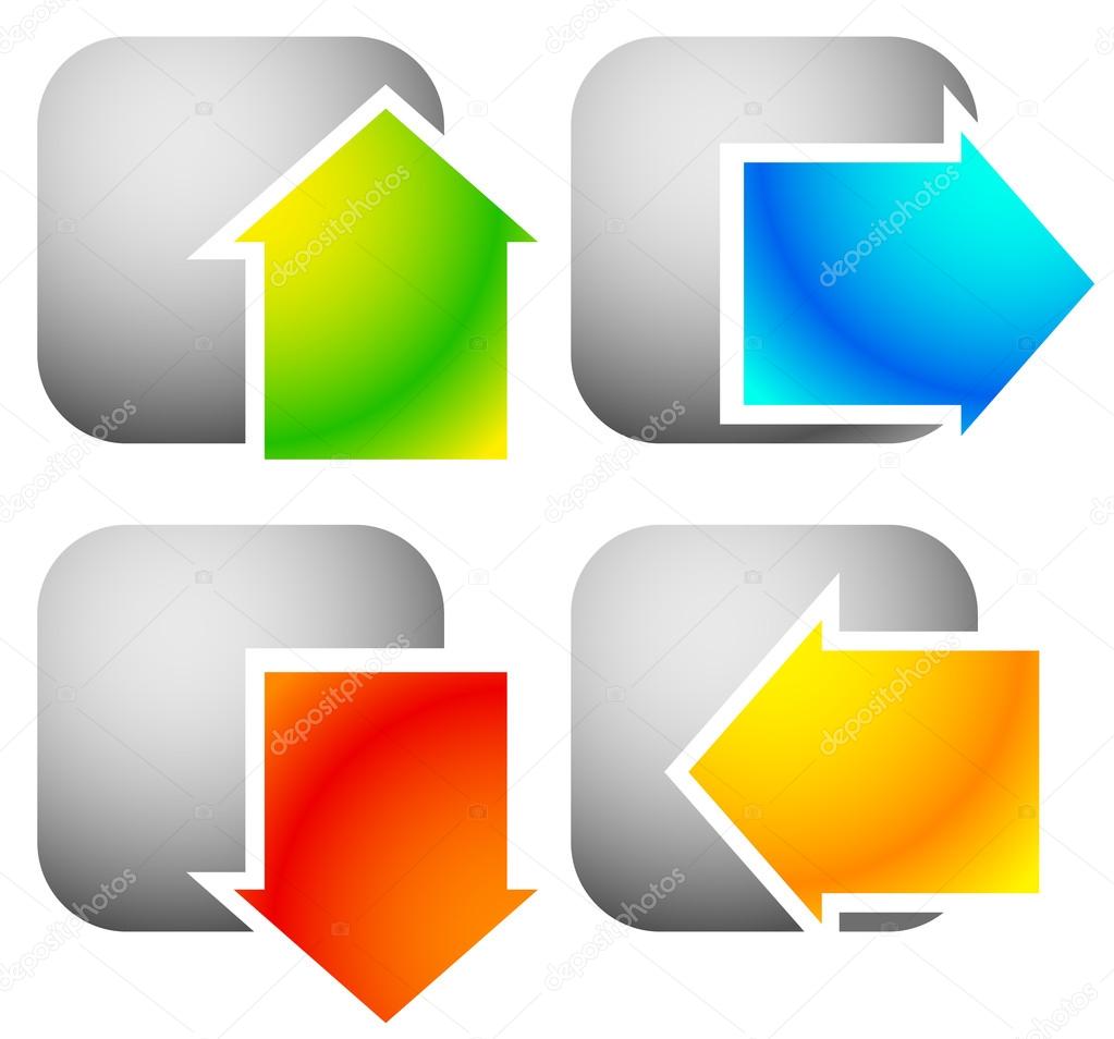 Colorful bold arrow icons. Stock Vector by ©vectorguy 74890241