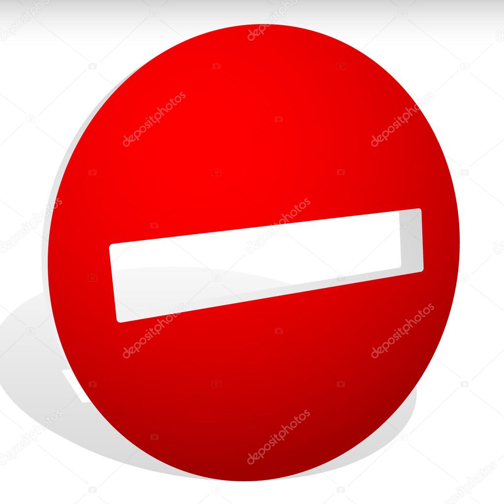 Deny, prohibit, no entry sign Stock Vector Image by ©vectorguy #75285393