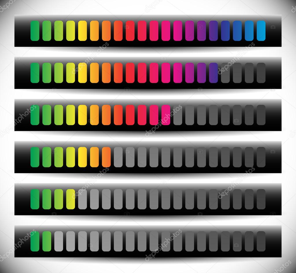 Level indicator, progress icons Stock Vector Image by ©vectorguy #85494816