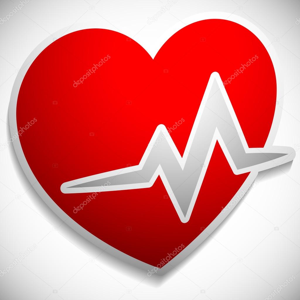 Heart with ECG line symbol Stock Vector by ©vectorguy 88309598