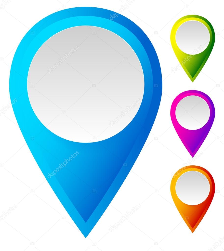 Mapa marcador, conjunto de pines de mapa Vector de stock #88311268 de ...