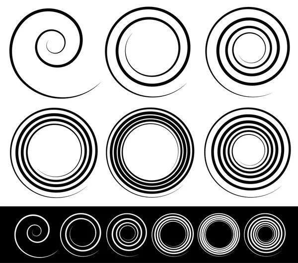 Set Design Monochrome Spiral Movement Illusion Icons Abstract Design Elements ⬇ Vector Image by ...