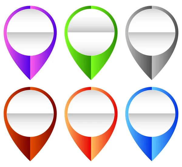 Colorful Map pins, Map markers. Abstract Push pins, thumbtacks, Stock ...