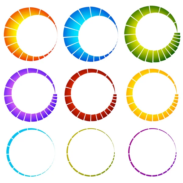 Preloader or buffer shapes, circular elements — Stock Vector ... Preloader or buffer shapes, circular elements — Stock Vector ...