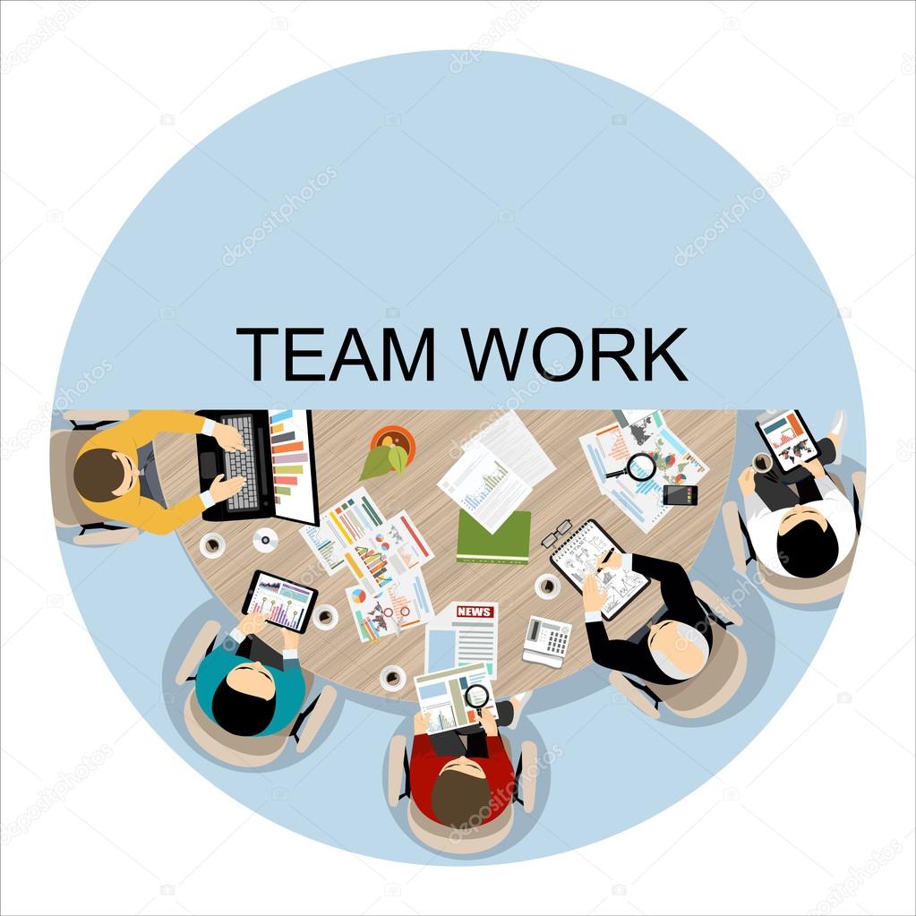Flat design for team work Stock Vector Image by ©mitay20 #104968958