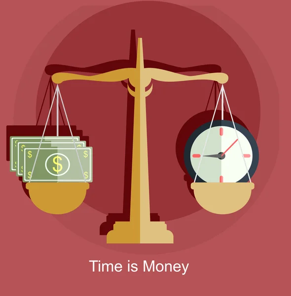 Scale weighing money and time Stock Vector Image by ©mitay20 #97365768
