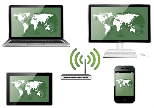 Wi fi router background Stock Vector Image by ©mitay20 #97447438