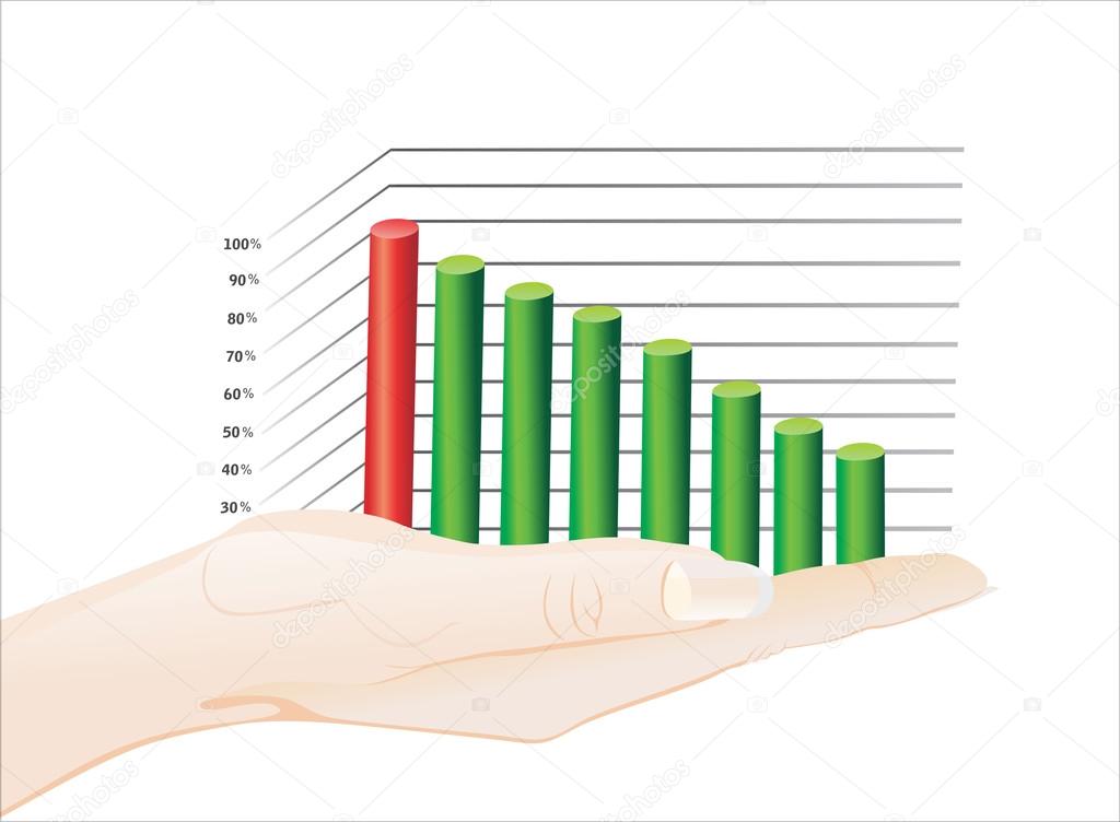 Human hand holding graphs — Stock Vector © mitay20 #97447818