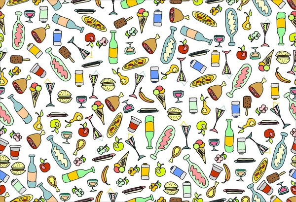 Food and drink elements pattern Stock Illustration by ©mitay20 #97454400