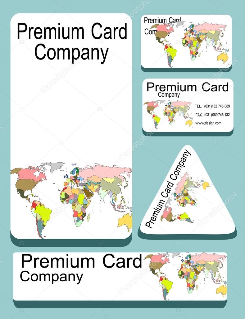 World map cards Stock Vector by ©mitay20 97470016