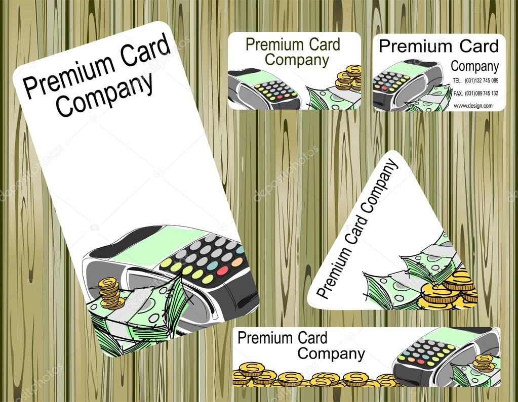 Corporate identity ATM machine cards — Stock Vector © mitay20 #97473698