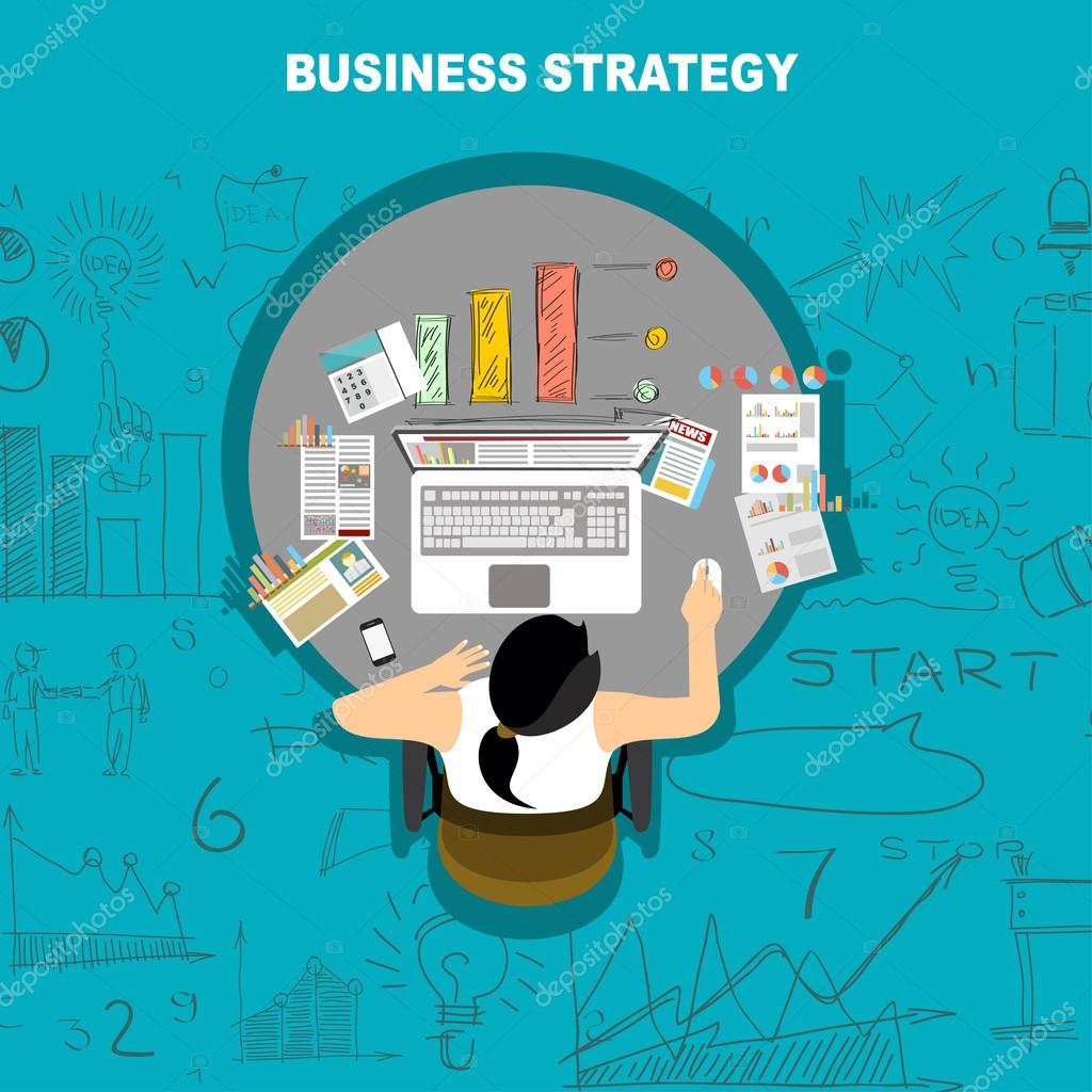 Flat design for business strategy Stock Vector by ©mitay20 98082370