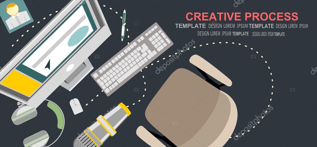Flat design for creative process Stock Vector Image by ©mitay20 #98106810