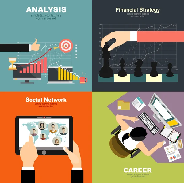 Meeting flat set Stock Vector Image by ©macrovector #49162579