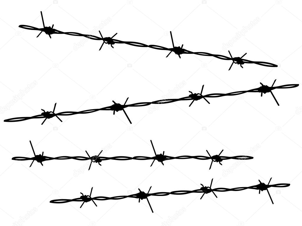 Barbed Wire Silhouette Stock Vector Image By ©artshock 110195206