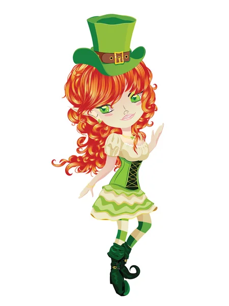 Cute leprechaun girl Vector Art Stock Images | Depositphotos