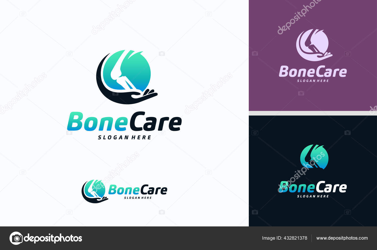 Concepto Diseños Logotipo Hueso Rodilla Plantilla Logotipo Cuidado ...