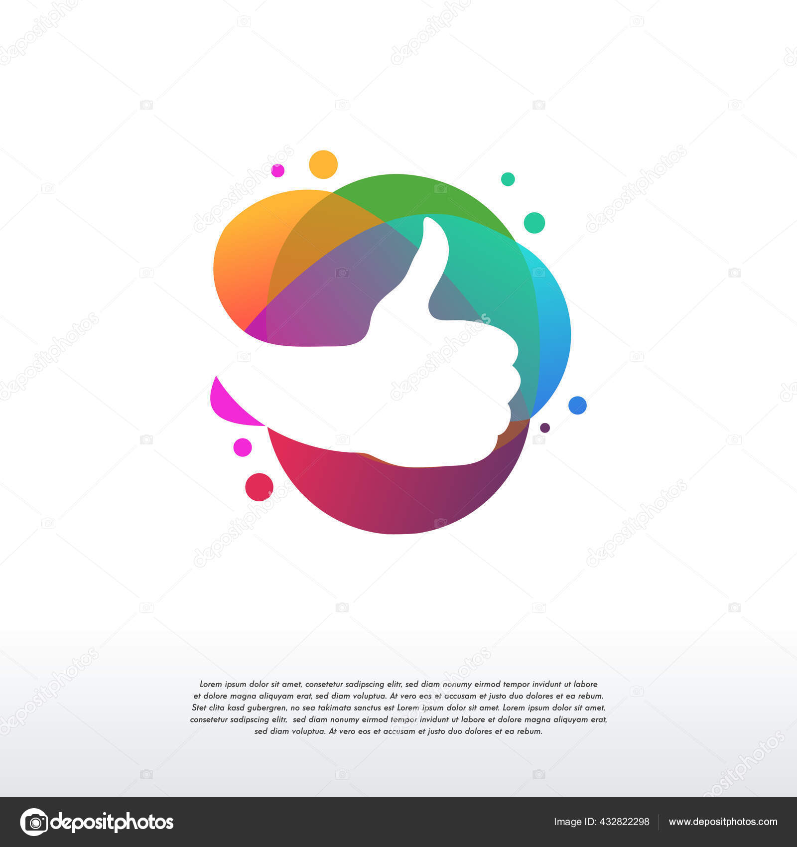 Colorful Thumb Logo Vector Logo Designs Template Design Concept Logo ...