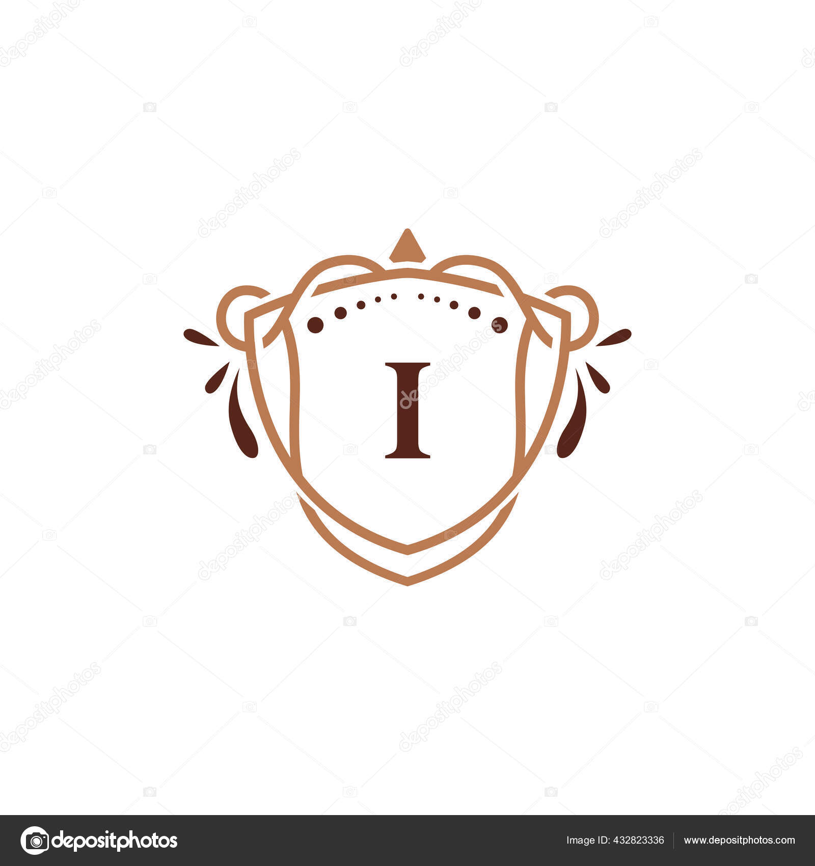 Luxury Initial Logo Frame Symbol Luxury Graceful Floral Monogram Design ...