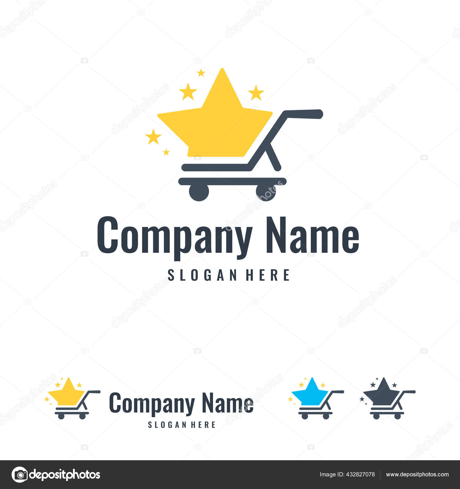 Shopping Star Logo Designs Concept Vector Shine Shop Logo Template ...
