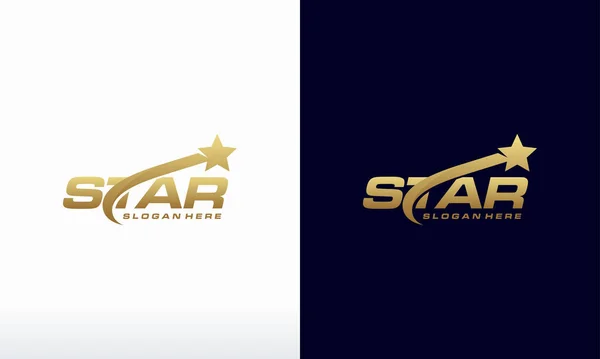 Šablona Designu Loga Luxury Gold Star Design Loga Elegant Star Stock ...