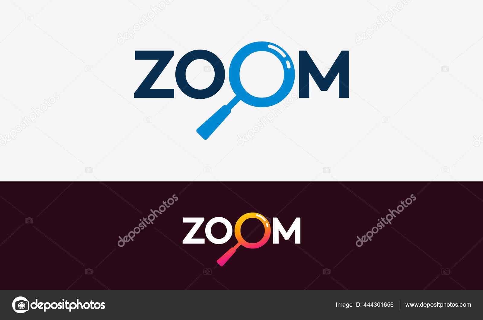 Simple Zoom Logo Template Designs Research Logo Template Stock Vector ...