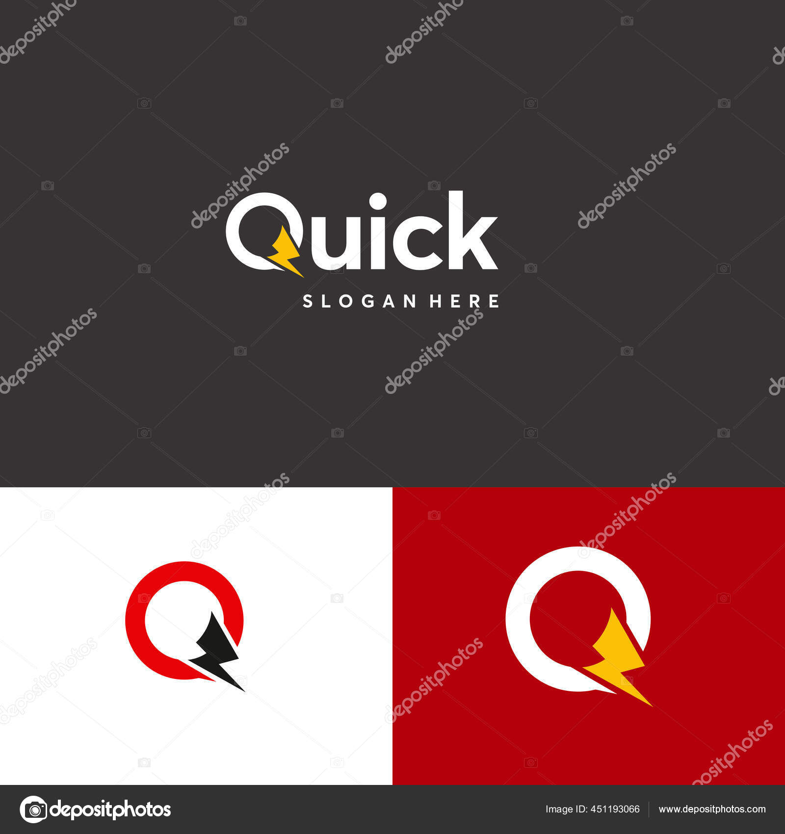 Quick Thunder Logo Designs Concept Vector Initial Lightning Logo Symbol ...