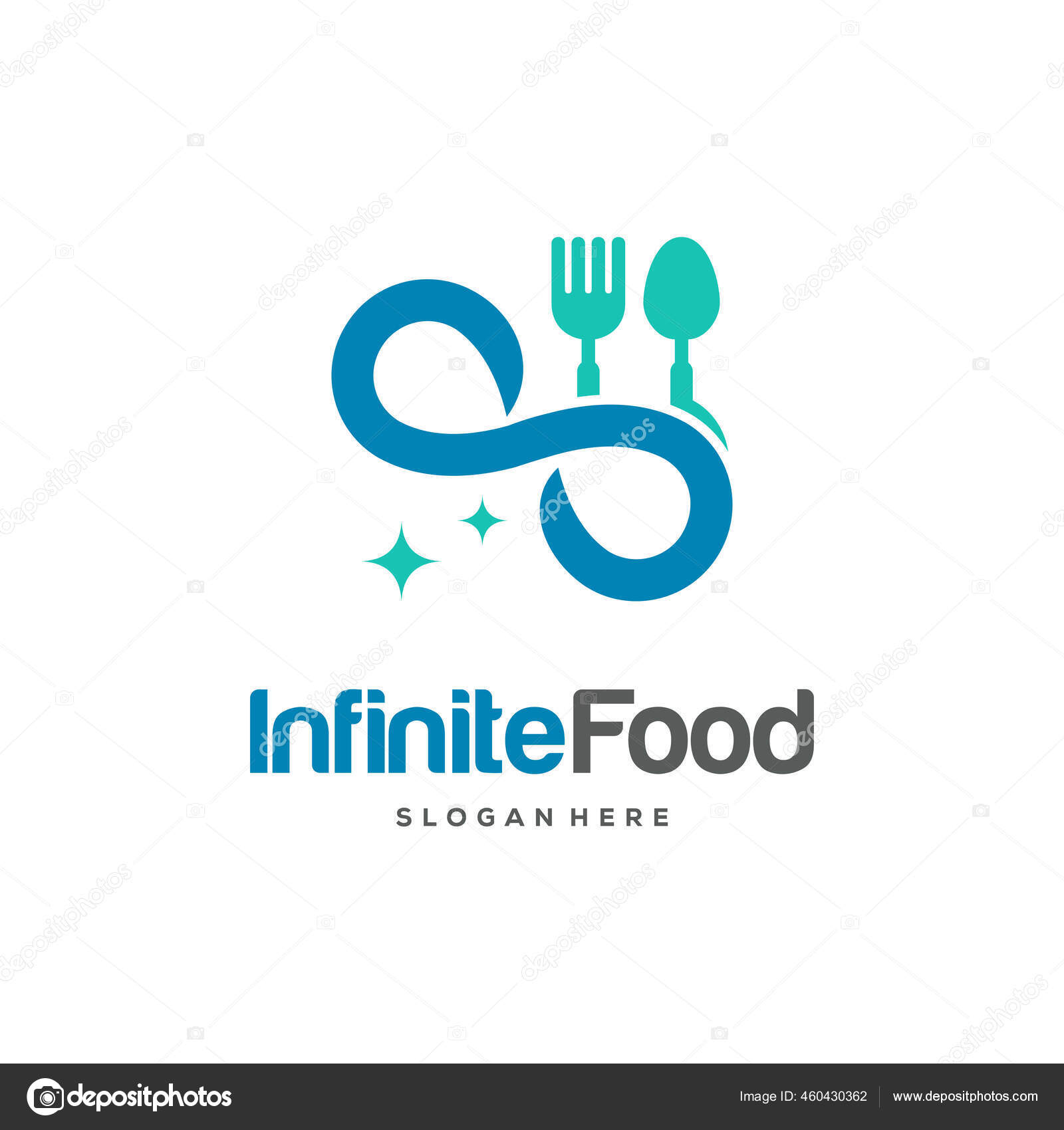 Infinity Food Restaurant Logo Designs Concept Vector Infinity Food Logo ...