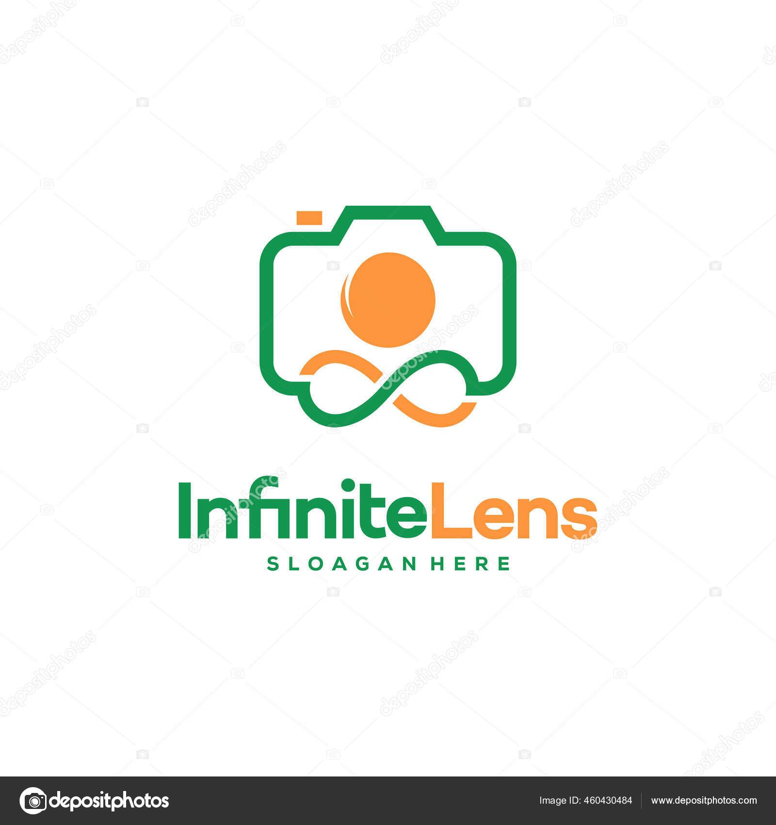 Infinity Lens Fotografia Logotipo Desenhos Conceito Vetor Infinito ...