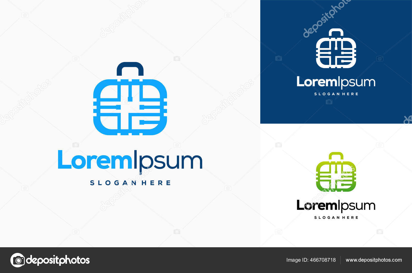 Image vectorielle Modèle Conception Logo Valise Pixel Conceptions Logo ...