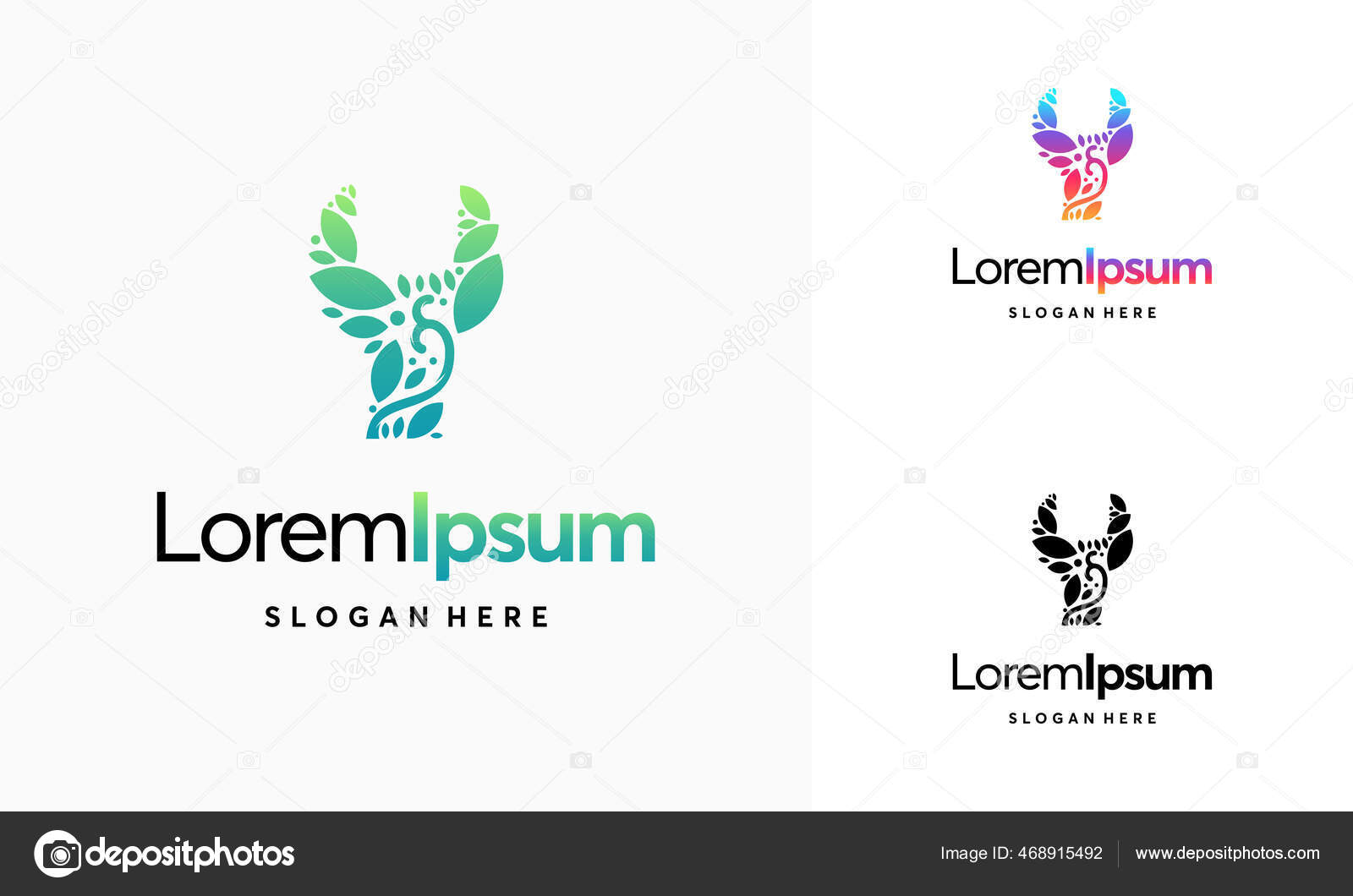 Green Service Logo Design Template Wrench Tree Leaf Service Logo Stock ...