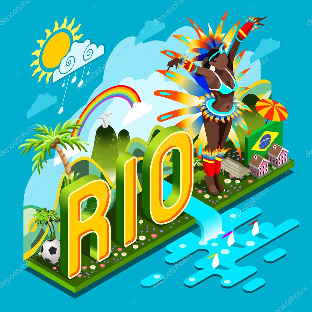 Olympic Rio Brasil 2016 Brasil Rio Summer Games Infographic.Sport Event ...