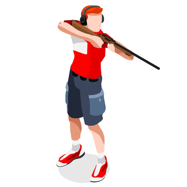 Archery Player Summer Games Icon Set.3D Isometric Archery Player ...