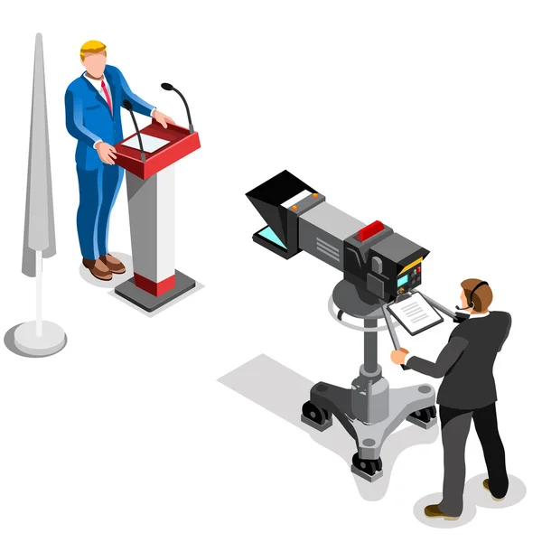 Election Infographic Political Rally Vector Isometric People Stock ...