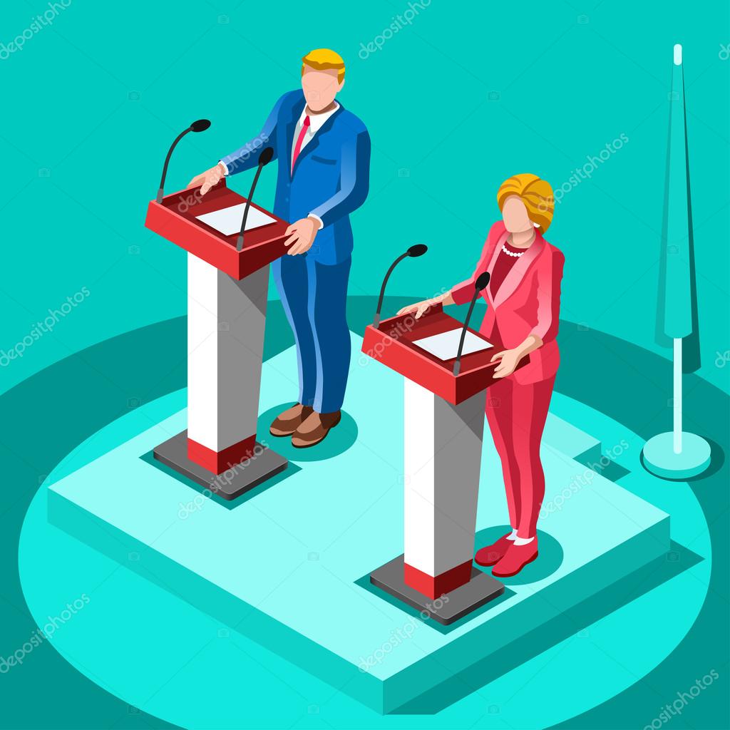 Election Infographic Political Rally Vector Isometric People Stock ...