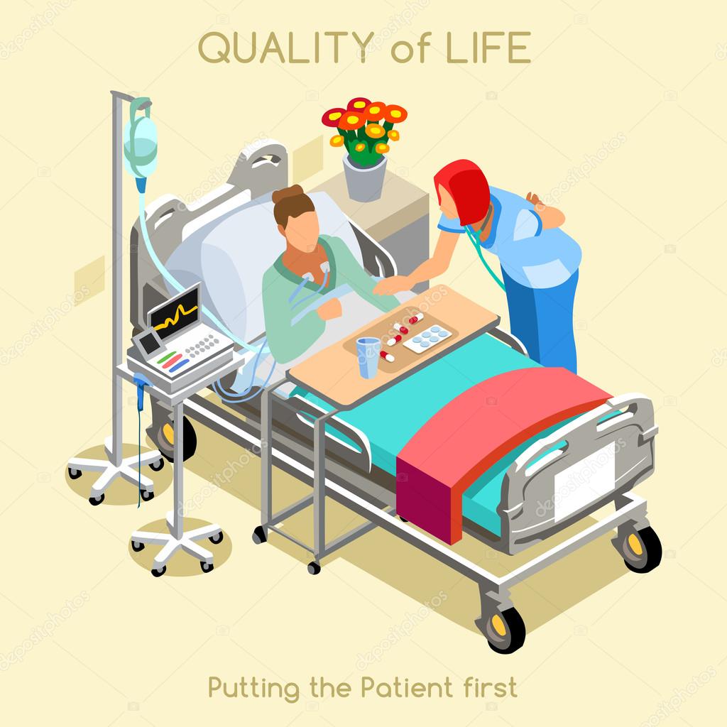 Patient Visit 02 People Isometric — Stock Vector © aurielaki #97689630